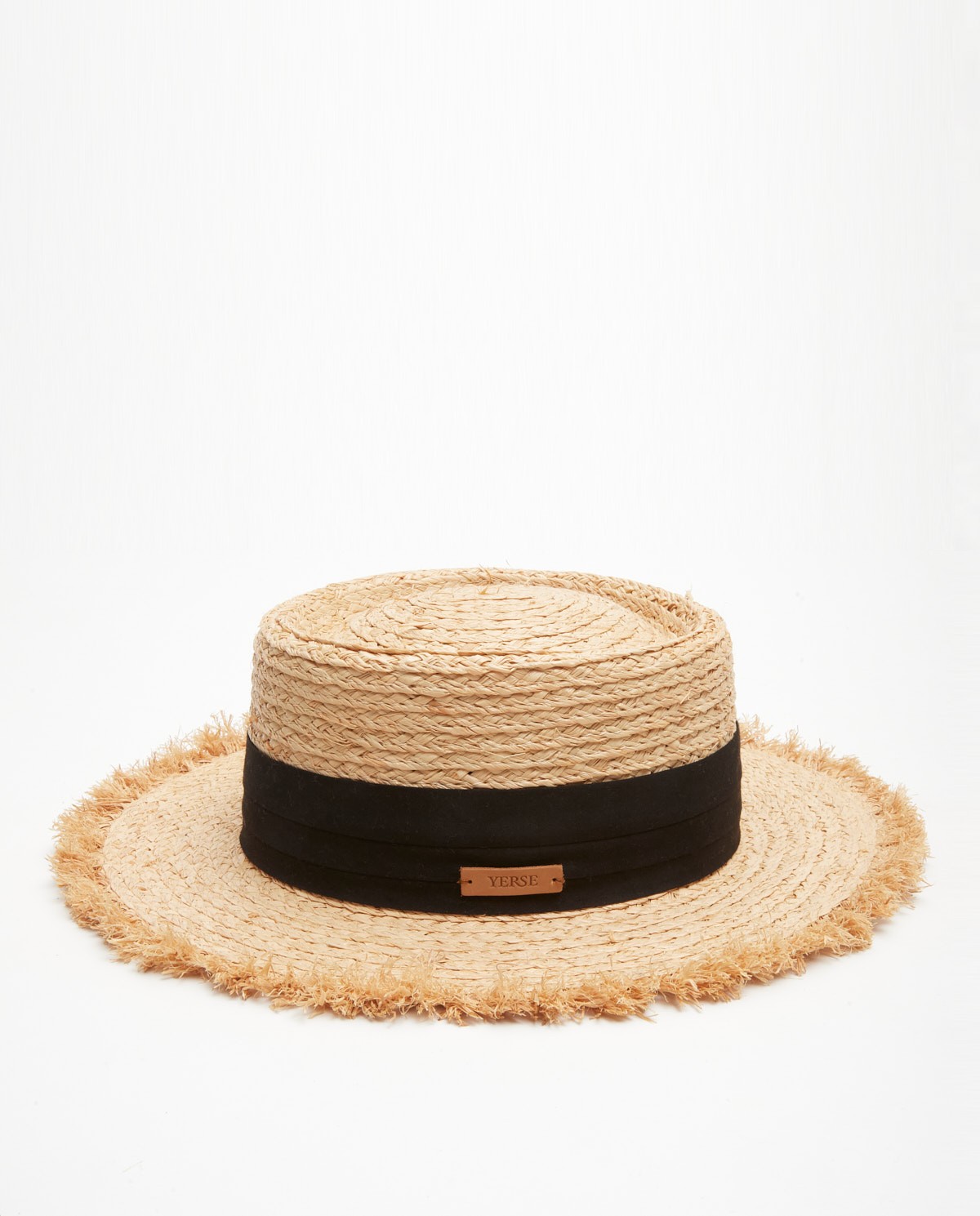 Raffia ribbon hat natural