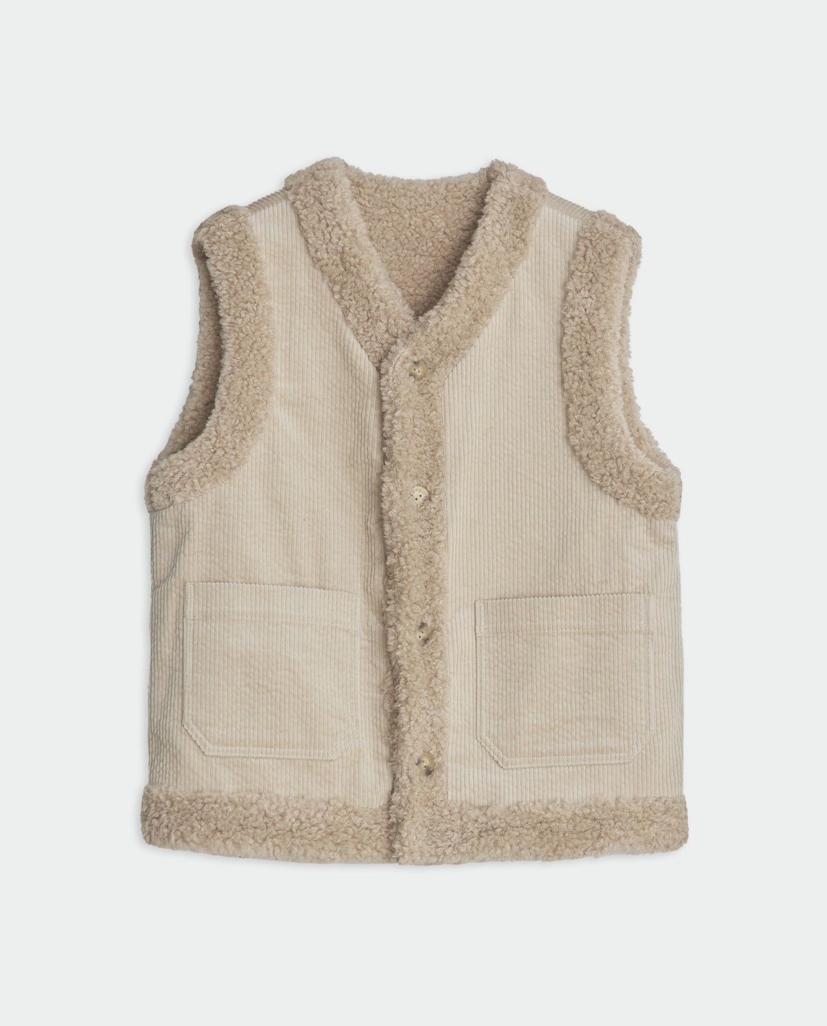 Shearling vest Beige