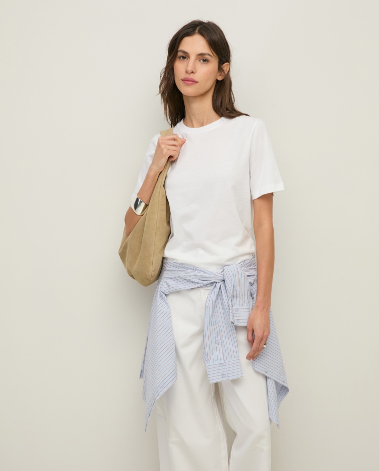 T-shirt en coton bio à col rond| Yerse