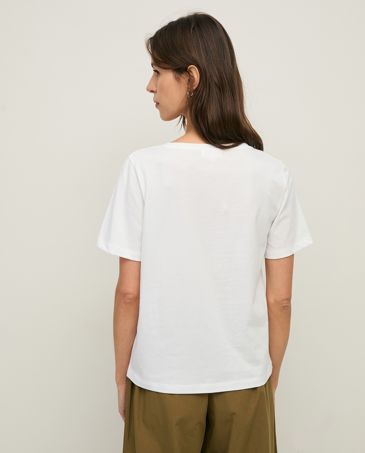 V-neck organic-cotton T-shirt|Yerse